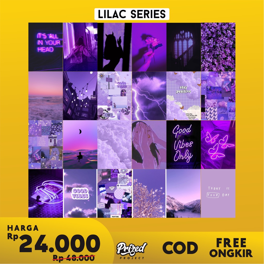 Aesthetic Poster | Aesthetic Poster | Poster | Lilac Poster Fill 24 Pcs ...