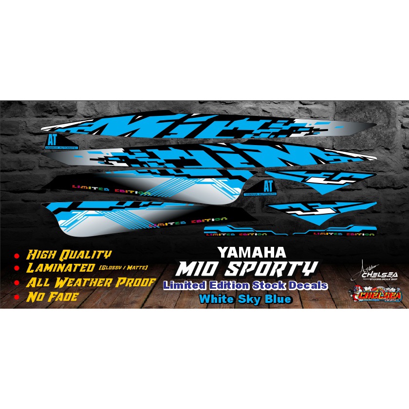 Yamaha Mio Sporty Limited Edition Stock Decals / Stickers with freebies ...