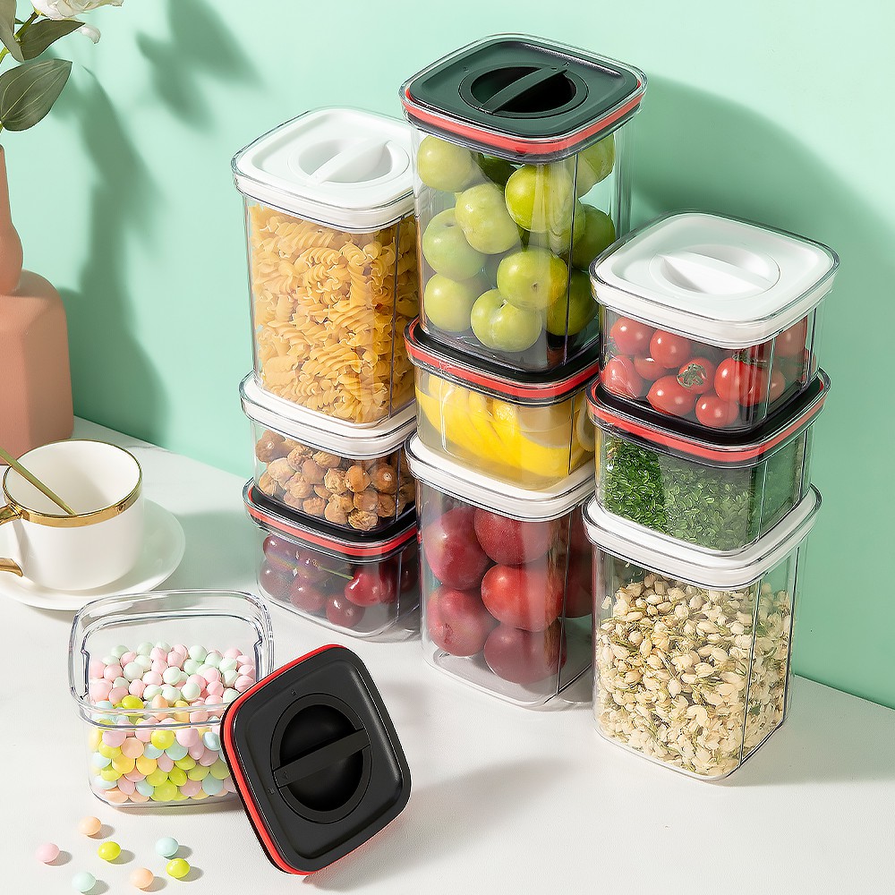 LOCAUPIN Airtight Container Easy Open Lock Lid Dry Food Storage Leak ...