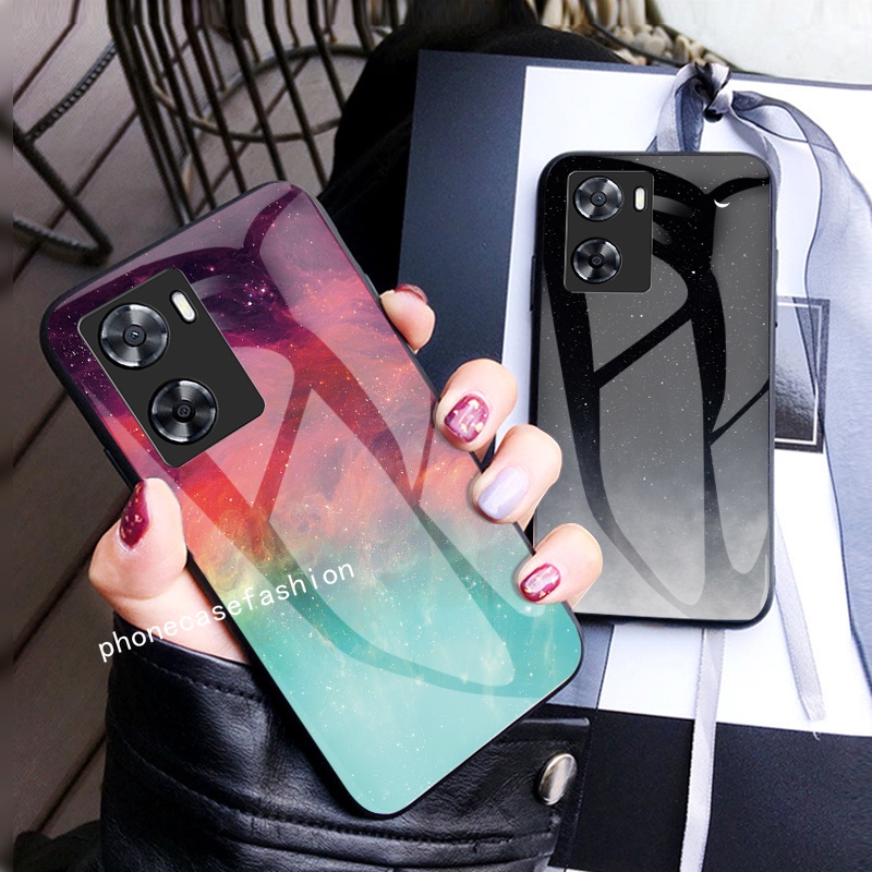 Phone Case for OPPO A57 A77 2022 4G 5G Casing Star Gradient Tempered ...