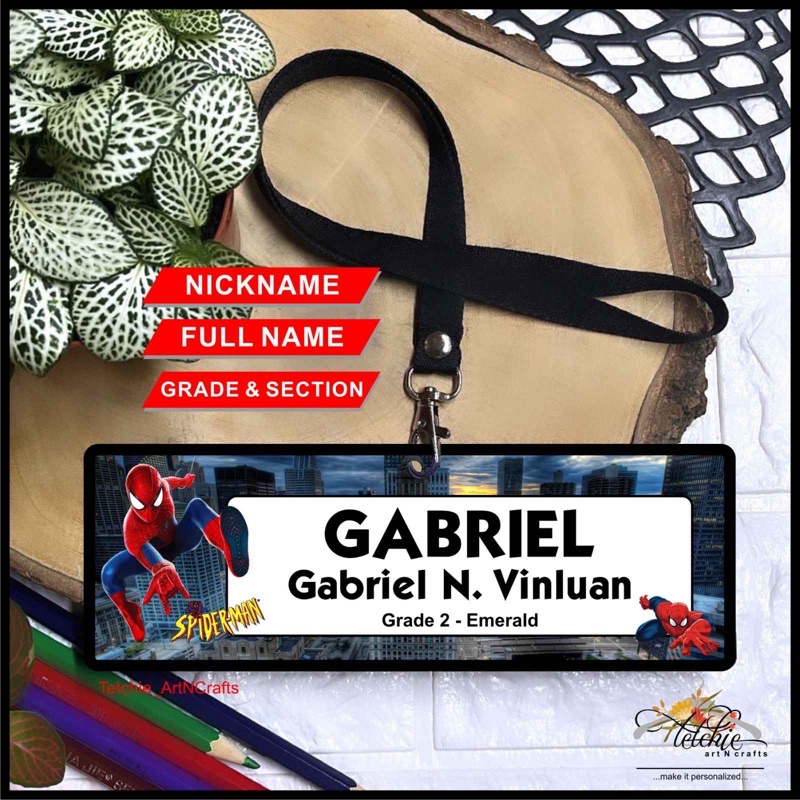 Personalized PVC KIDS NAME TAGS with detachable lace | Shopee Philippines