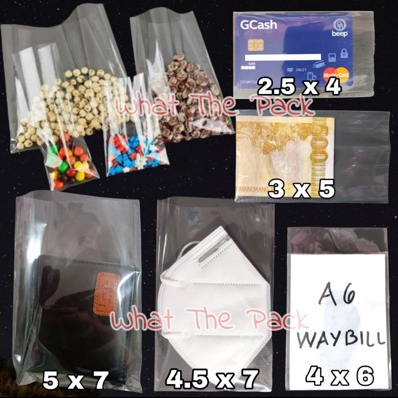 100pcs Small OPP Without Adhesive Clear Transparent Plastic Bag ...