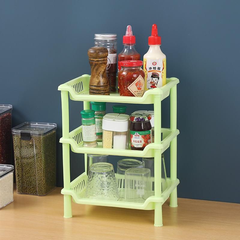 3 Layer Rack Organizer Stackable ABS Acrylic Tier Shelving Smart ...