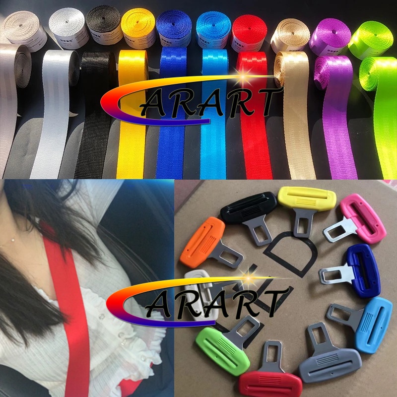 3.6Meters Strengthen Seat Belt Webbing Fabric Racing Car 2inch Clip ...