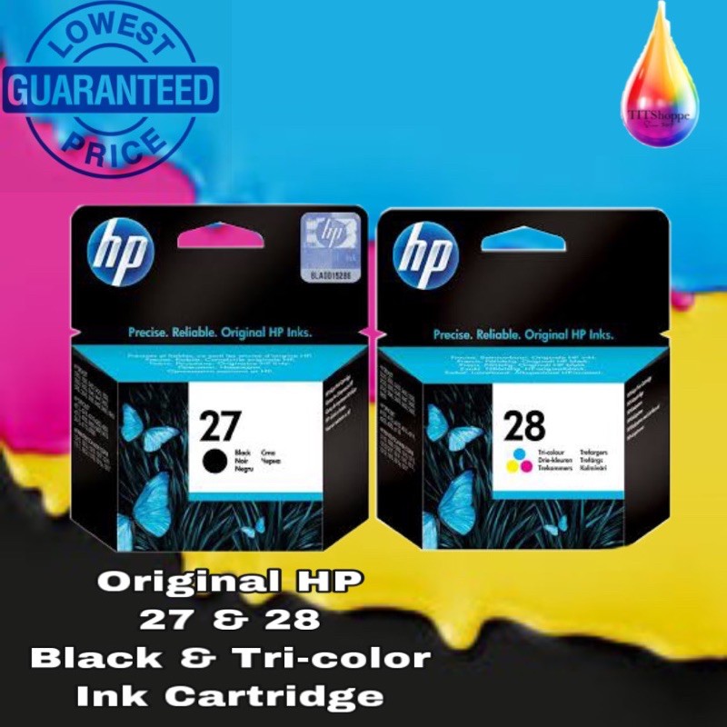 Genuine HP 27/HP 28 /HP 56 or HP 57 Colored ink cartridge (NO BOX ...