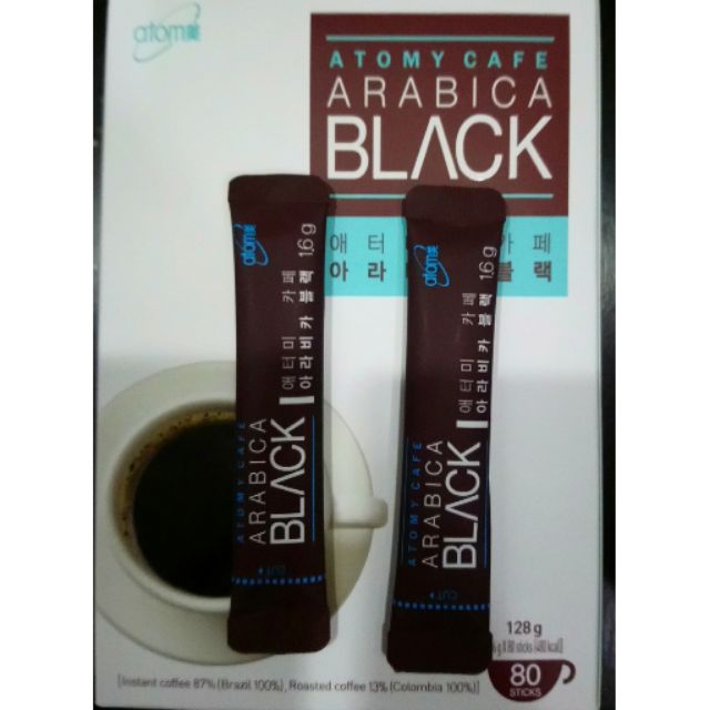 ATOMY CAFE ARABICA BLACK INSTANT COFFEE 20 STICKS good for KETO ...