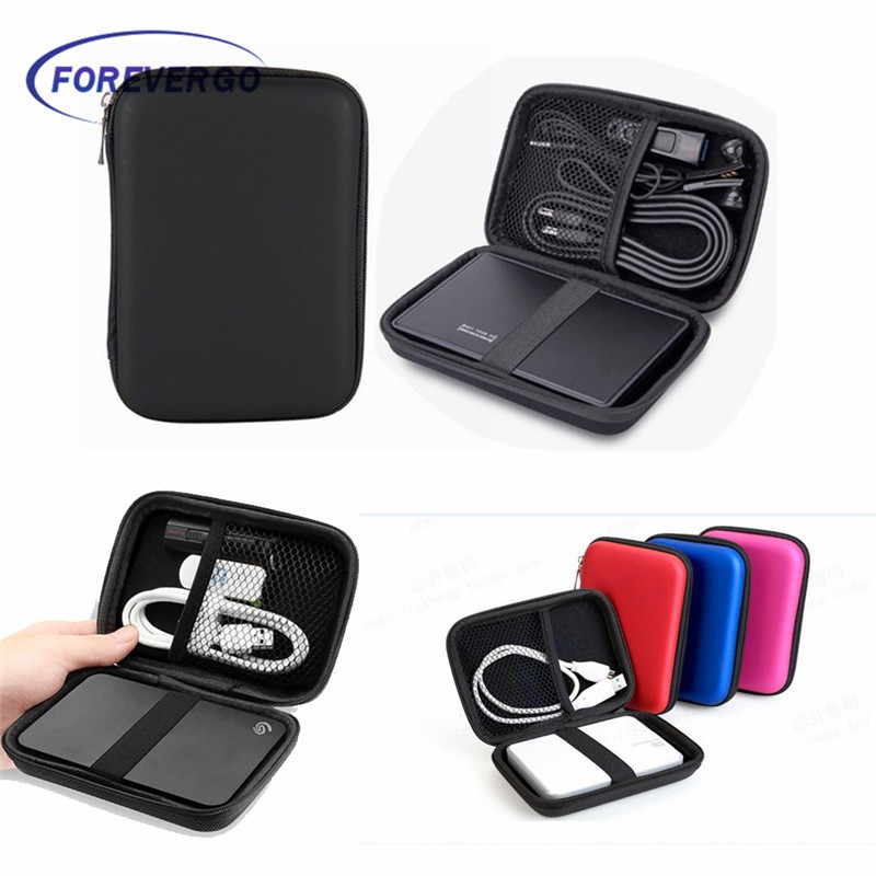 RE Portable HDD Hard Disk Case Digital External Bag Nylon Drive Cables ...