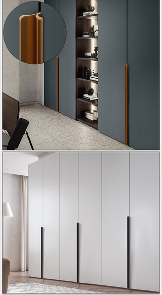 Modern Recessed handle cabinet handle closet Hidden door knob 2color ...