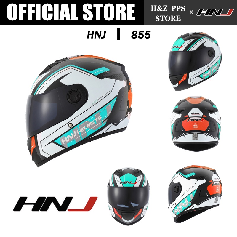 HNJ 855 W D Full Face Helmet For Motorcycle Single Visor With Icc ...