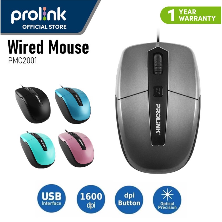 PROLiNK USB Optical Mouse PMC2001/Ergonomic Design/Plug and Play/For ...