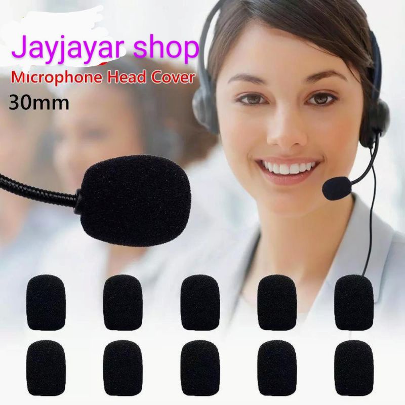 Microphone Foam Cover 1pc Mic Universal for Lapel Headset Headphone ...