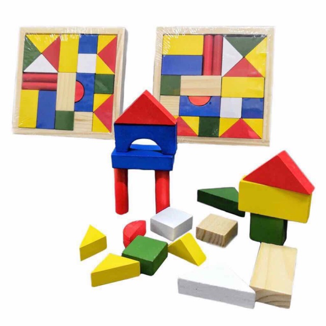23pcs wood puzzle Building Blocks | Shopee Philippines