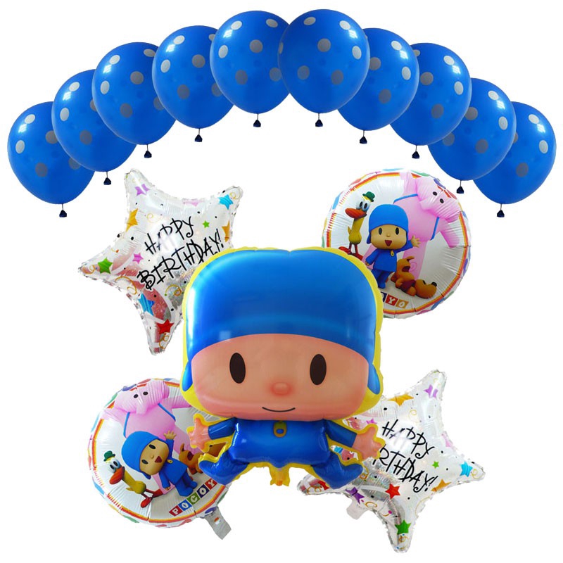 15pcs/set kids birthday party decor 12inch Ballon blue polka dot latex ...