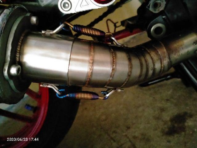 Motorcycle Exhaust Middle Pipes Springs Ties Connector Stainless Steel ...