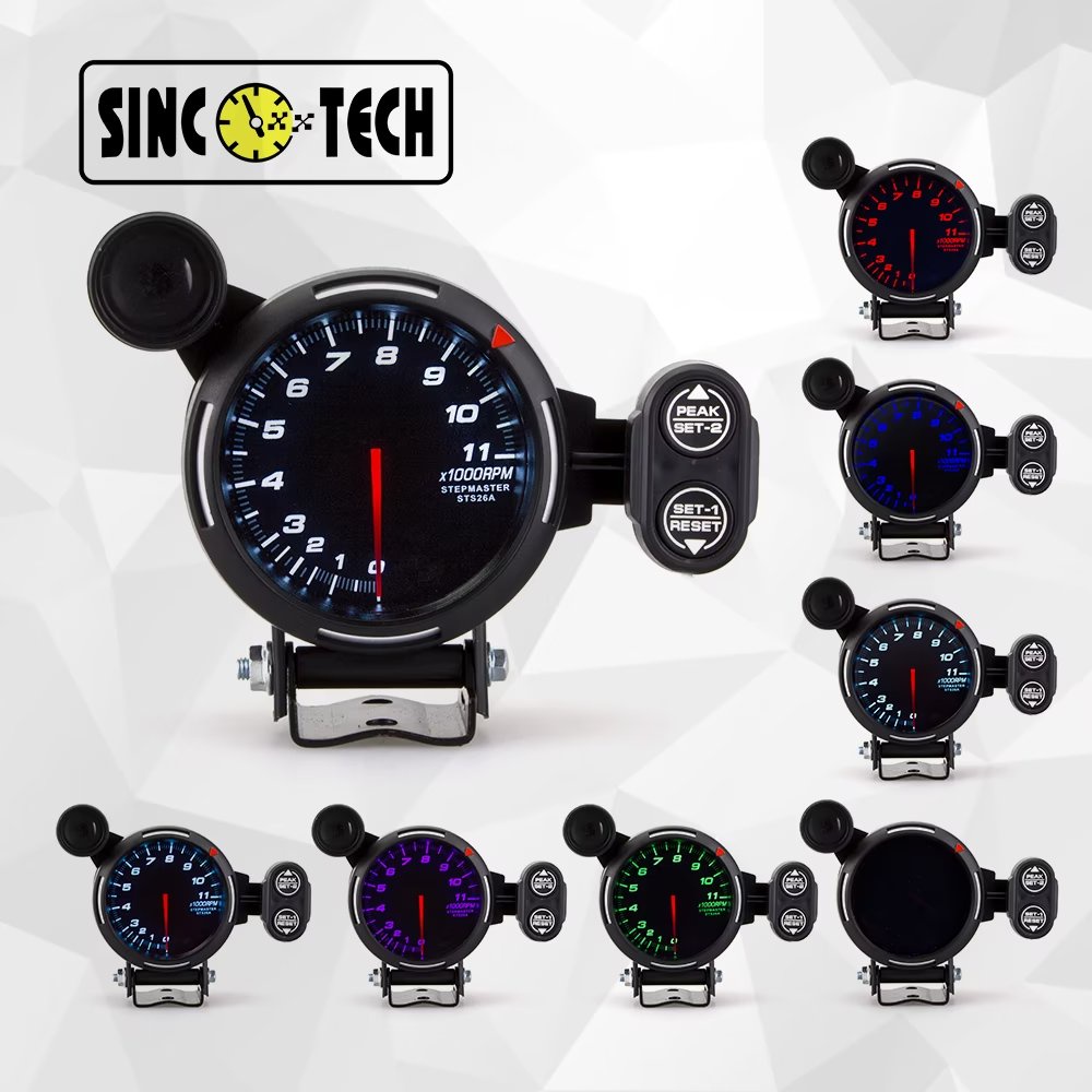Sinco Tech 3.75" Tachometer 8311 Speedometer Multifunction Car Motor ...