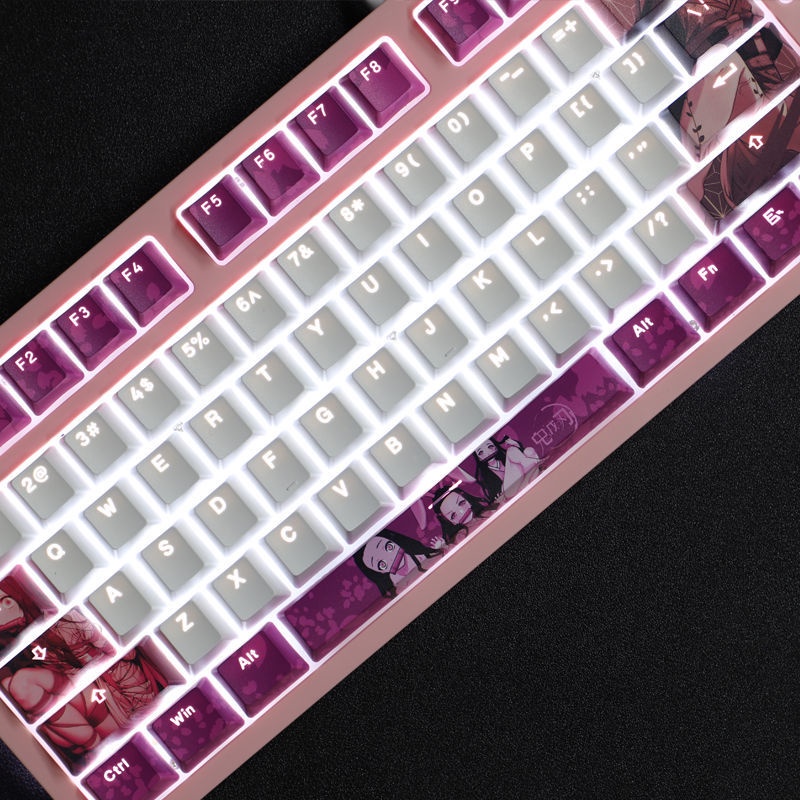 Kamado Nezuko Keycap Cherry Profile Demon Slayer Theme anime PBT Dye ...