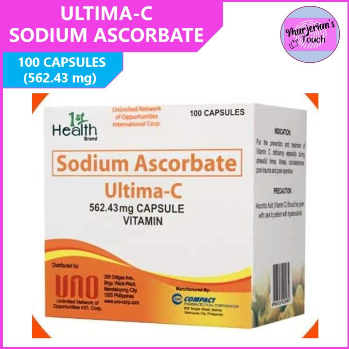 AUTHENTIC SODIUM ASCORBATE ULTIMA-C 100 CAPSULES/BOX | Shopee Philippines