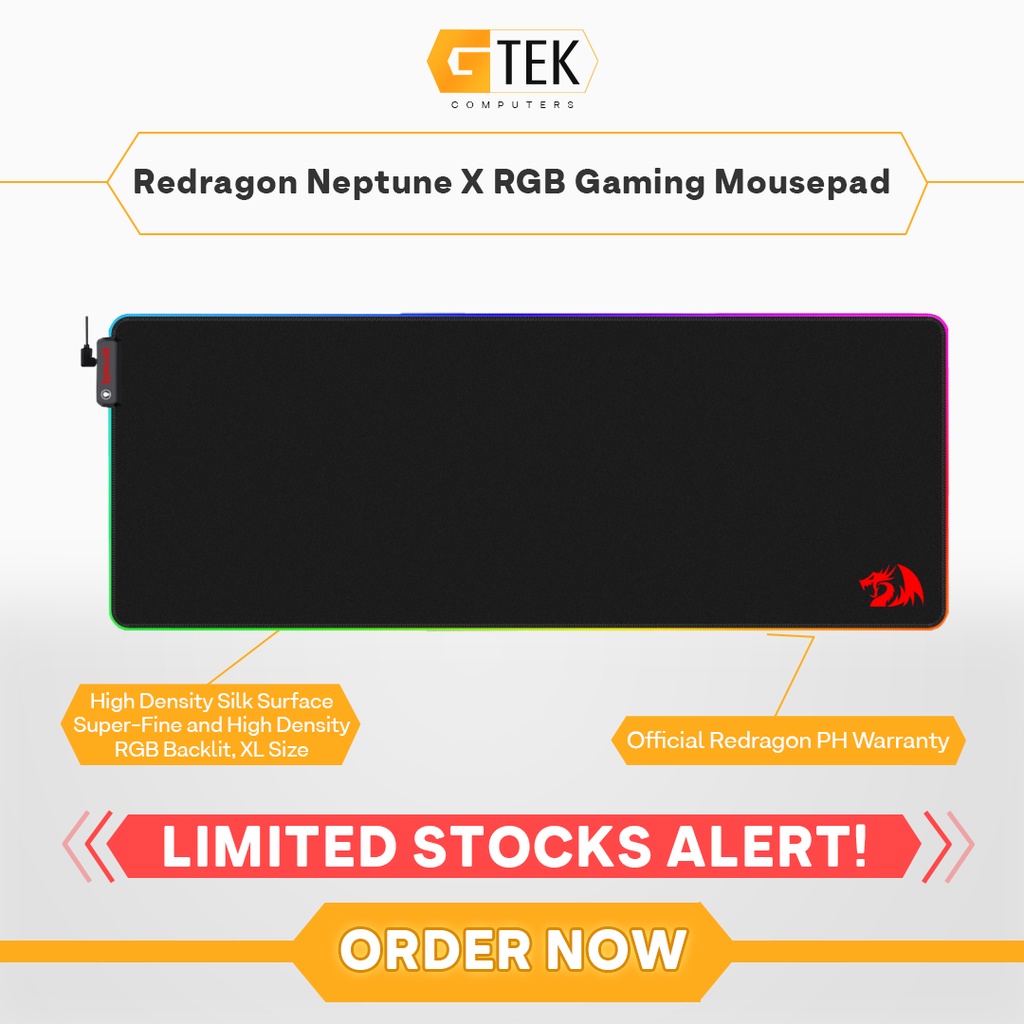 Redragon Neptune X RGB Backlit Gaming Mousepad P033 | Shopee Philippines
