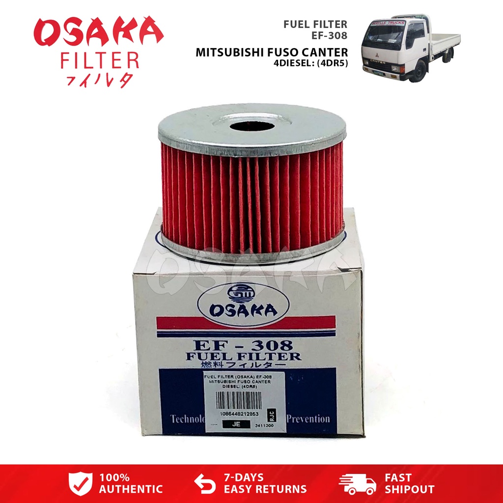 OSAKA Fuel Filter MITSUBISHI FUSO CANTER DIESEL: 4DR5 EF-308 1PC ...