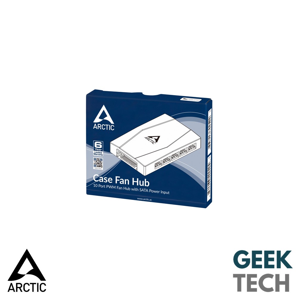 ARCTIC Case Fan Hub - 10 Port PWM Fan Hub with SATA Power - Lynderm Store