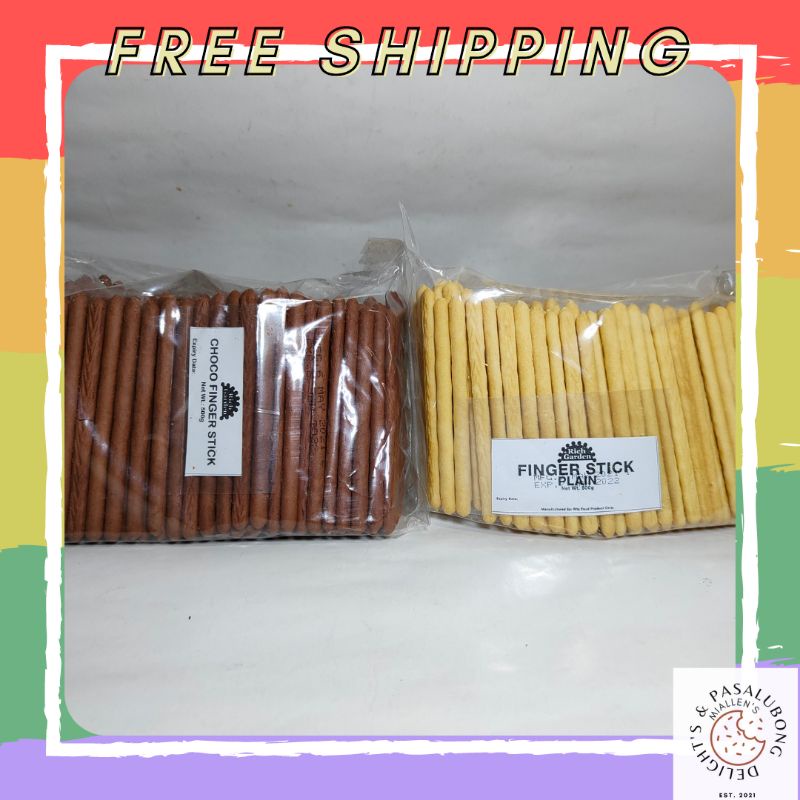 PLAIN AND CHOCOLATE FINGER STICK (500 GRAMS) | Shopee Philippines