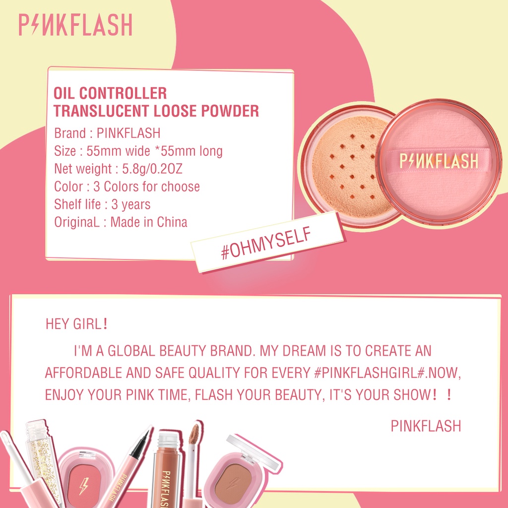 PINKFLASH OhMySelf Loose Setting Powder Oil Control Matte Lightweight ...