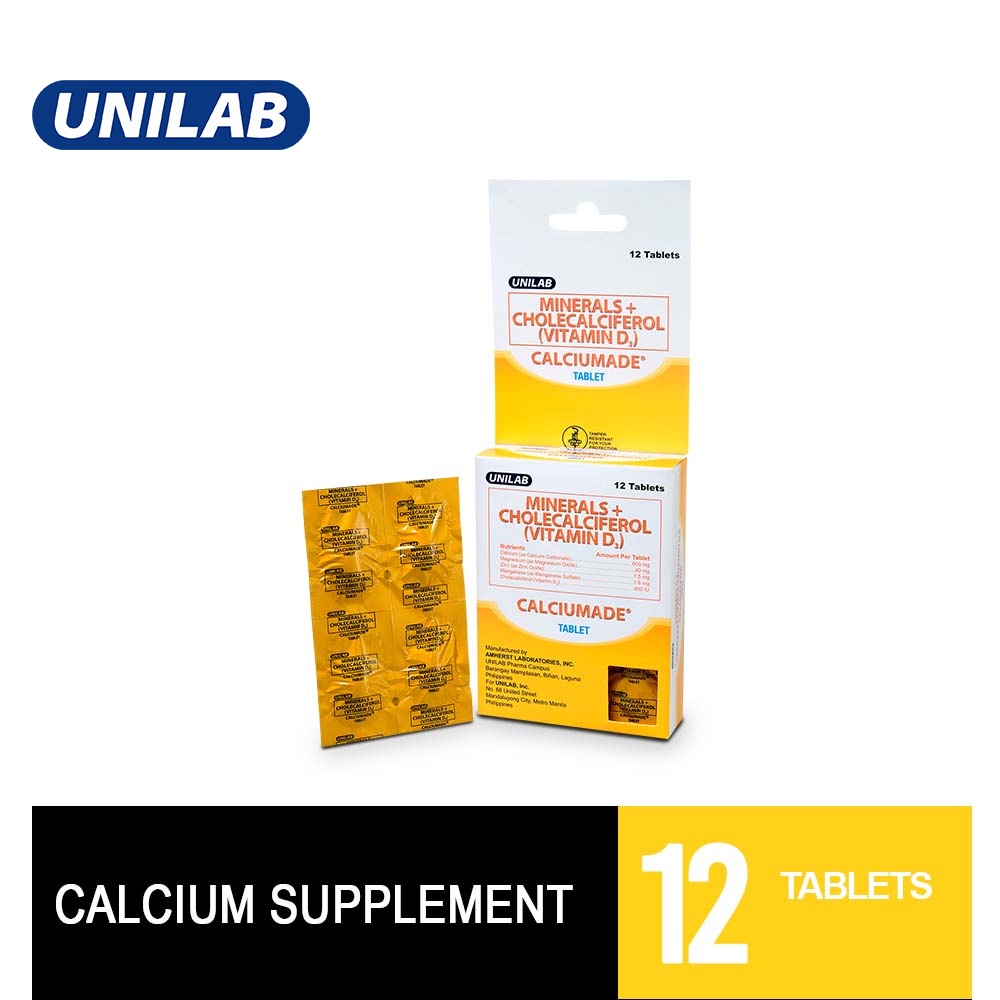 Calciumade 12 Tablets (Helps Strengthen Bones And Make Joints Flexible ...