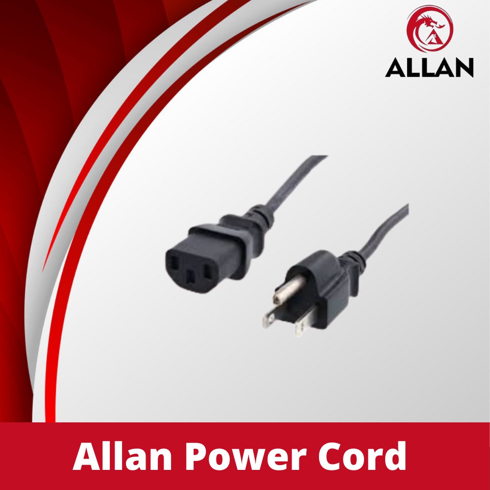 10pcs Allan Power Cord 220V / AC CPU Power Cord US Plug 3 Pin for PC Computer Printer Monitor ...