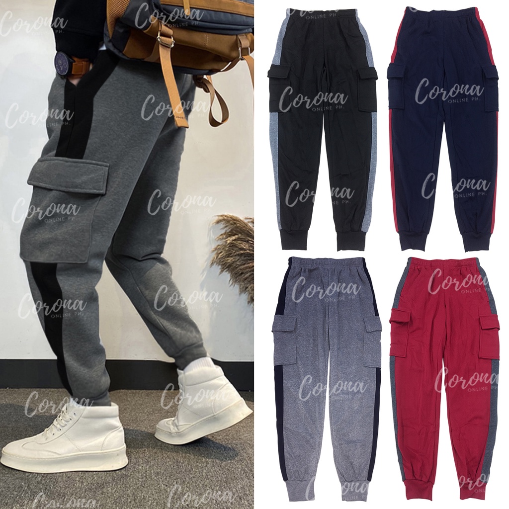 Garterized Waist Jogger Pants Men 4 Pockets 60973 Biztree Combi Color ...