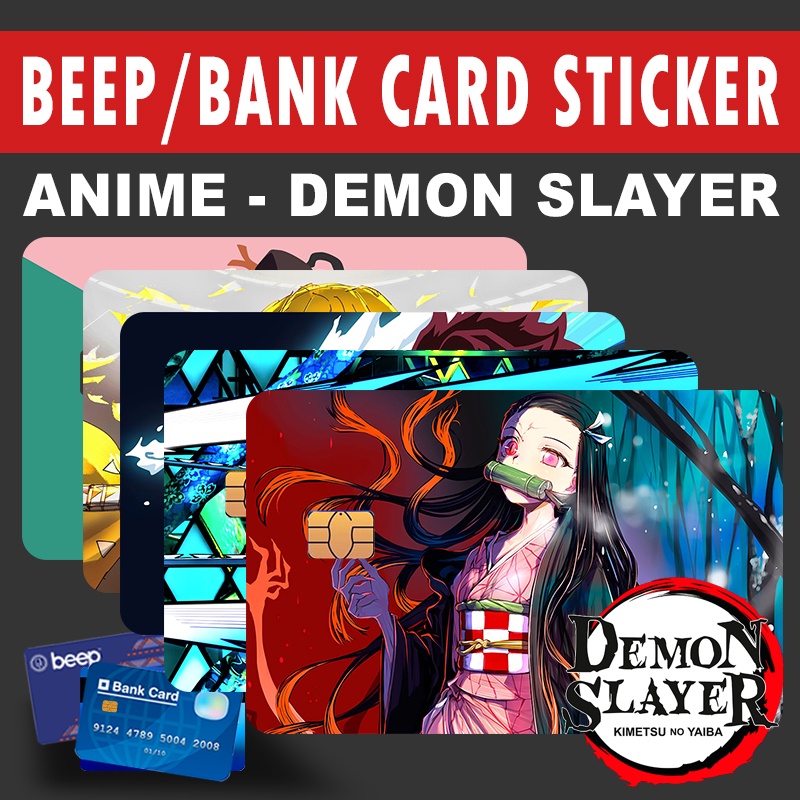 DEMON SLAYER ANIME - BANK CREDIT, SAVINGS, ATM CARD SKIN STICKERS ...