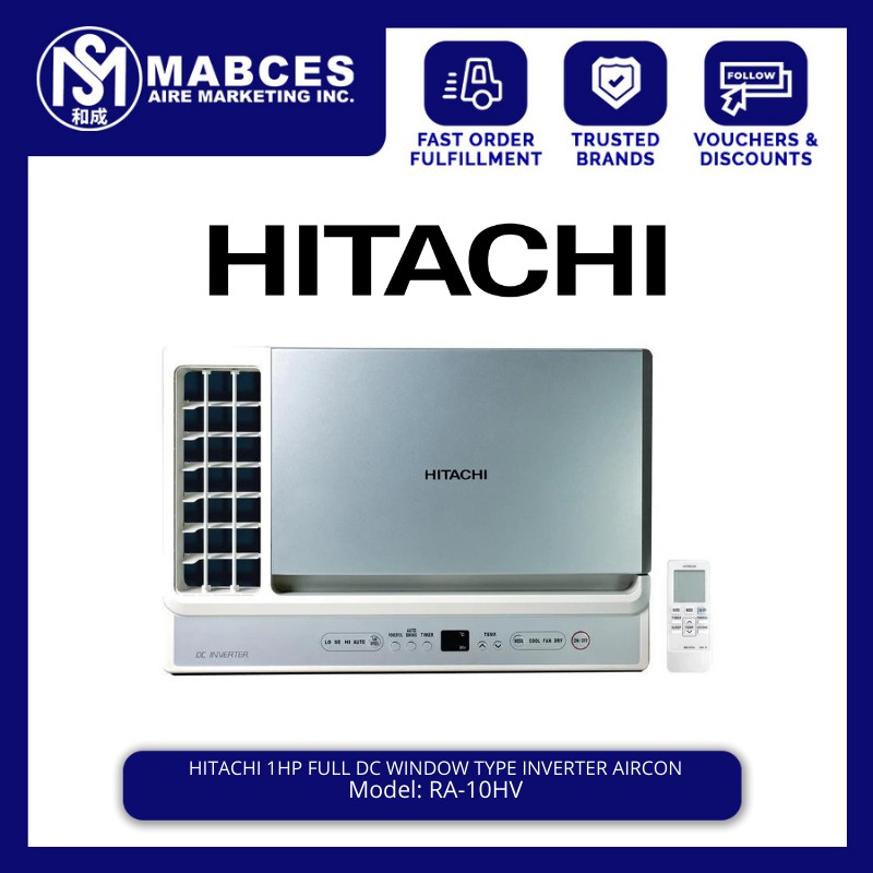 Hitachi 1HP Full DC Inverter Window Type Aircon RA-10HV | Shopee ...
