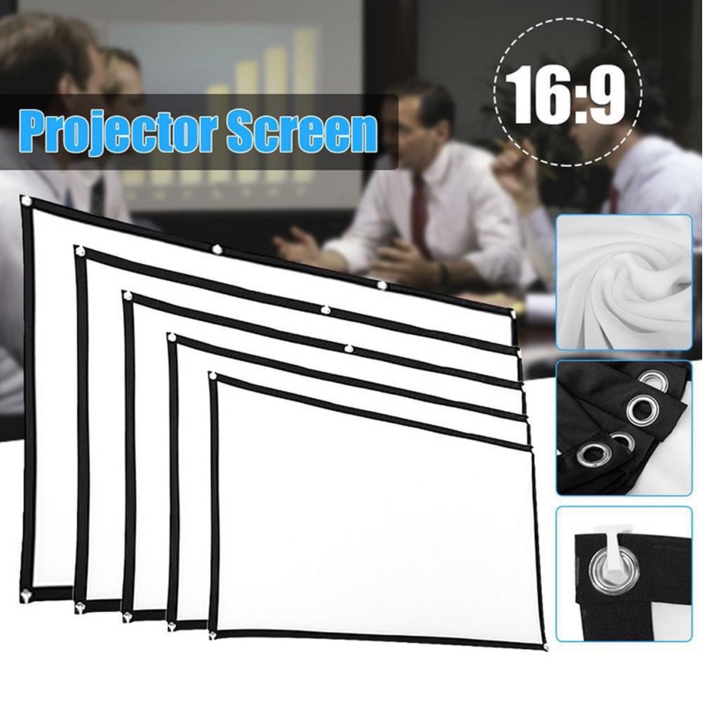 Projector Screen 100 inch 16:9 Home Folding Portable Simple Soft Screen ...