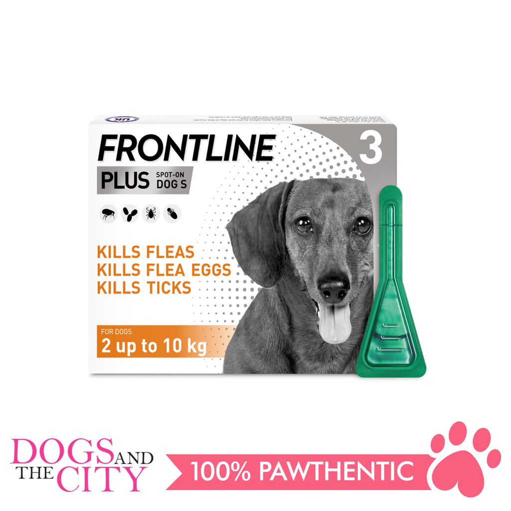 Frontline Plus Flea & Tick Spot On Small for Dogs 1-10kg (3 spot on in ...