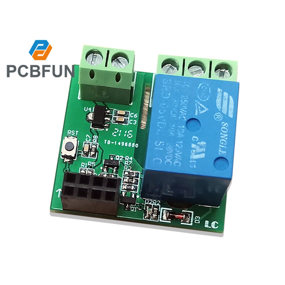 Pcbfun Esp8266 Esp-01/01S Dc 5V Dual Channel Wireless Wifi Relay Module ...