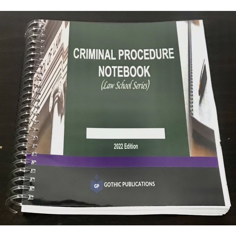 (Codal-Law School) Criminal Procedure Notebook | Shopee Philippines