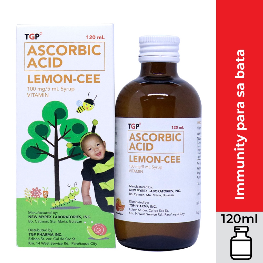 TGP Lemon-Cee Ascorbic Acid 120ml 100mg/5 mL syrup | Shopee Philippines