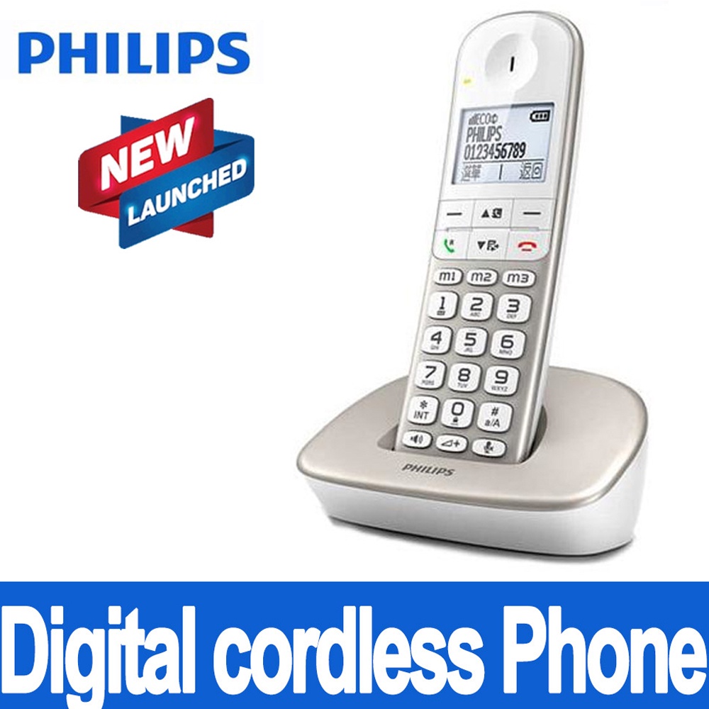 PHILIPS XL490 Speakerphone Digital Cordless Wireless Phone 1.7GHz ...