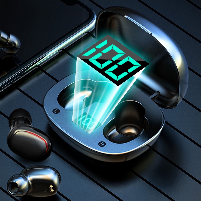 Topewon TWS Wireless Headset Bluetooth 5.0 LED Display Earphones Sport ...