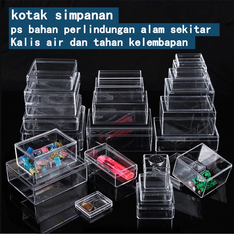 ps High Transparent Plastic Box Acrylic Display Storage Rectangular ...