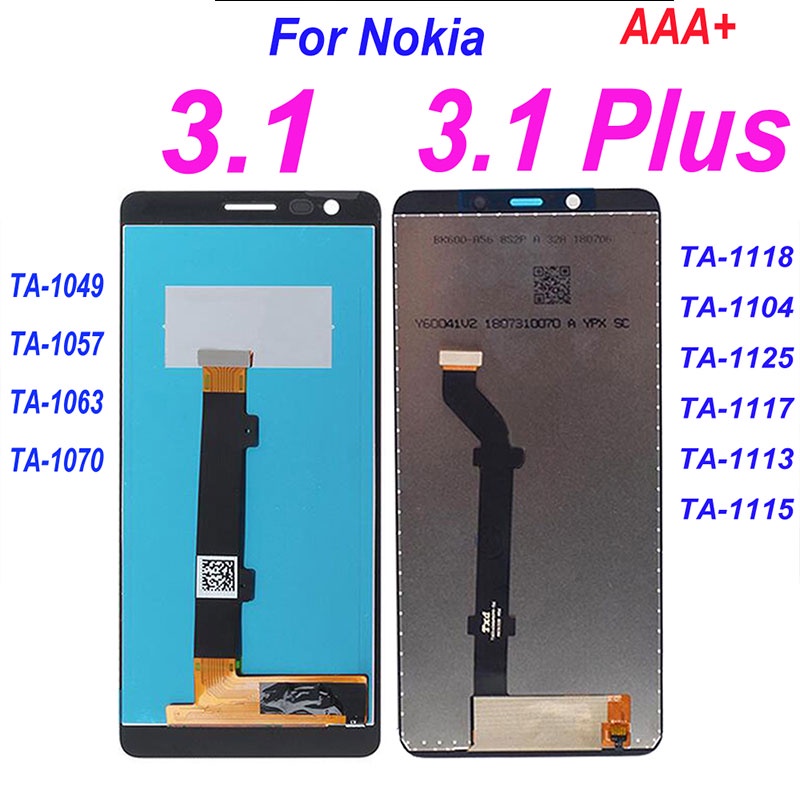 Original LCD For Nokia 3.1 plus TA-1118 TA-1104 / Nokia 3.1 LCD Display And Touch Screen Screen ...