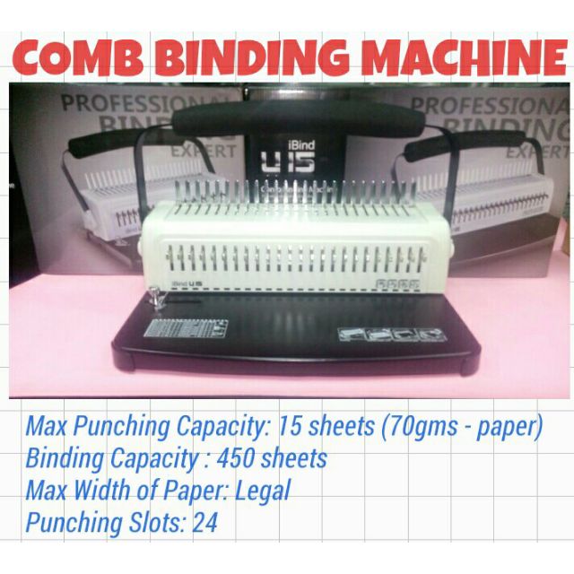 Comb Binding Machine Legal (14inches). U15 / Long | Shopee Philippines