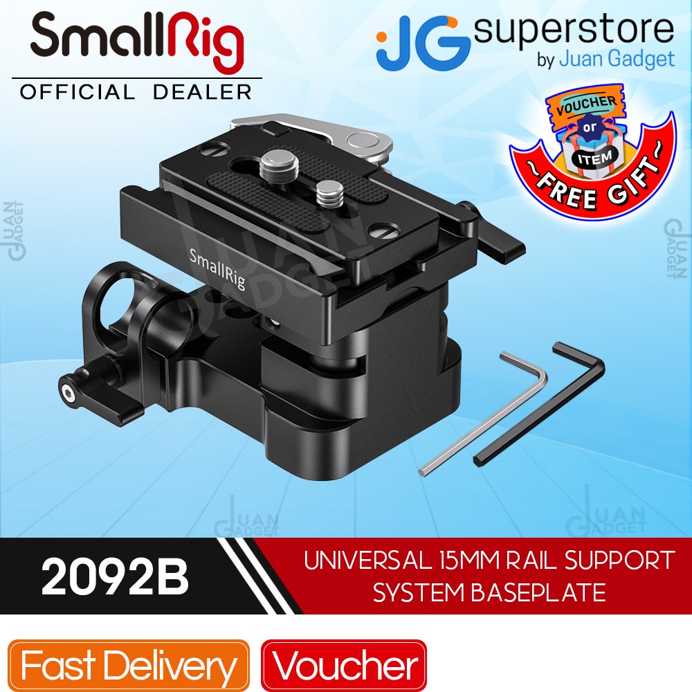 Smallrig Universal 15mm Rail Support System Baseplate Suitable for ...