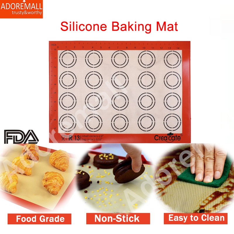 Non-Stick Silicone Baking Mat Pad Sheet Baking Dough Mat Food Grade ... Non-Stick Silicone Baking Mat Pad Sheet Baking Dough Mat Food Grade ...