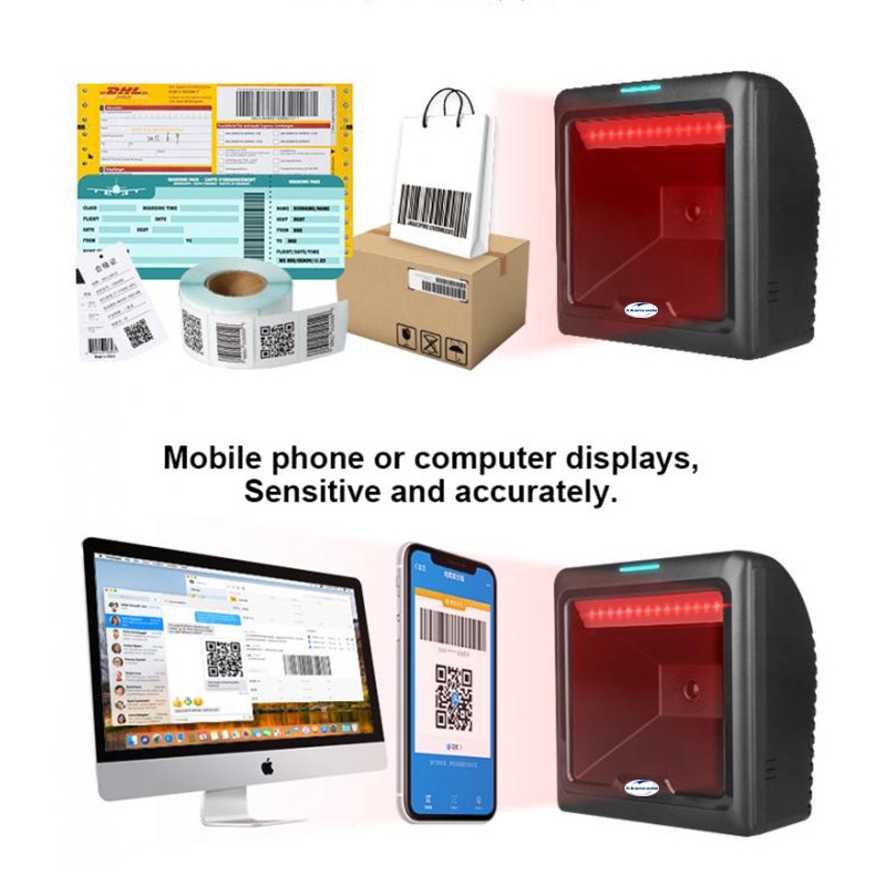 2D Hands-free Platform Barcode Scanner, QR Barcode Scanner for PC and ...