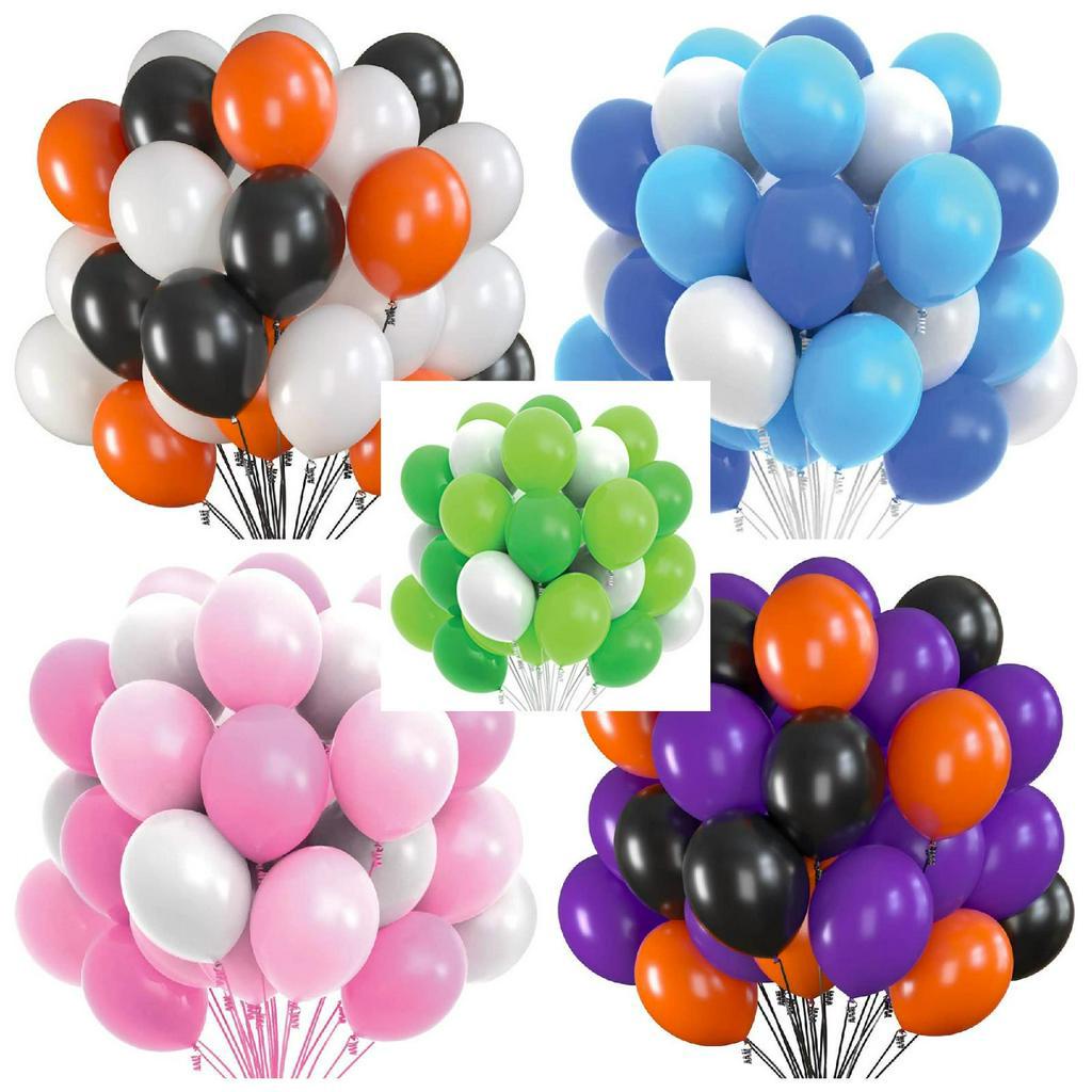 Prextex 75 pcs birthday decoration 10 inch high quality latex balloon ...