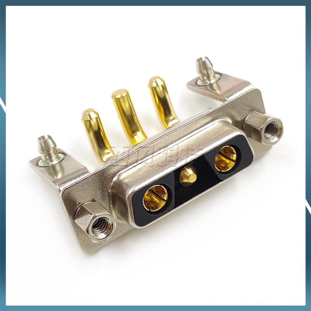 Hybrid High Current D-SUB 3V3 Curved Female Head Connector Mixed 3-Core ...