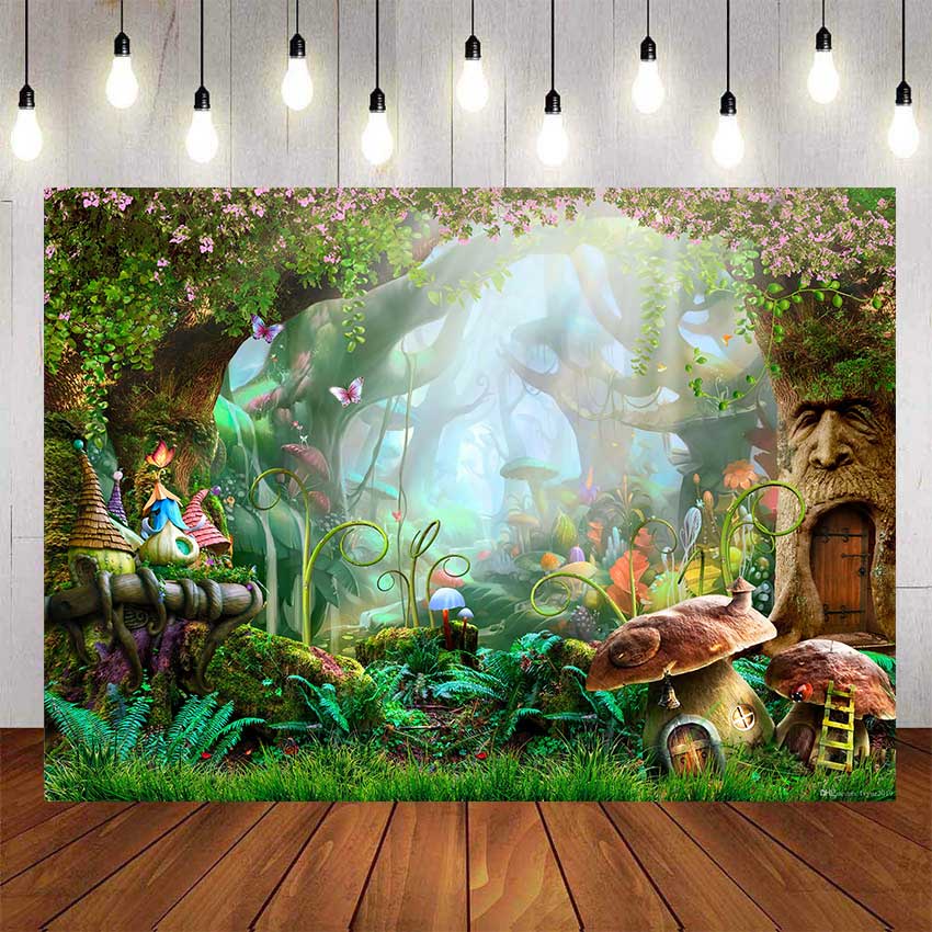 Magic Forest Birthday Backdrop For Photography Baby Shower Kids ...