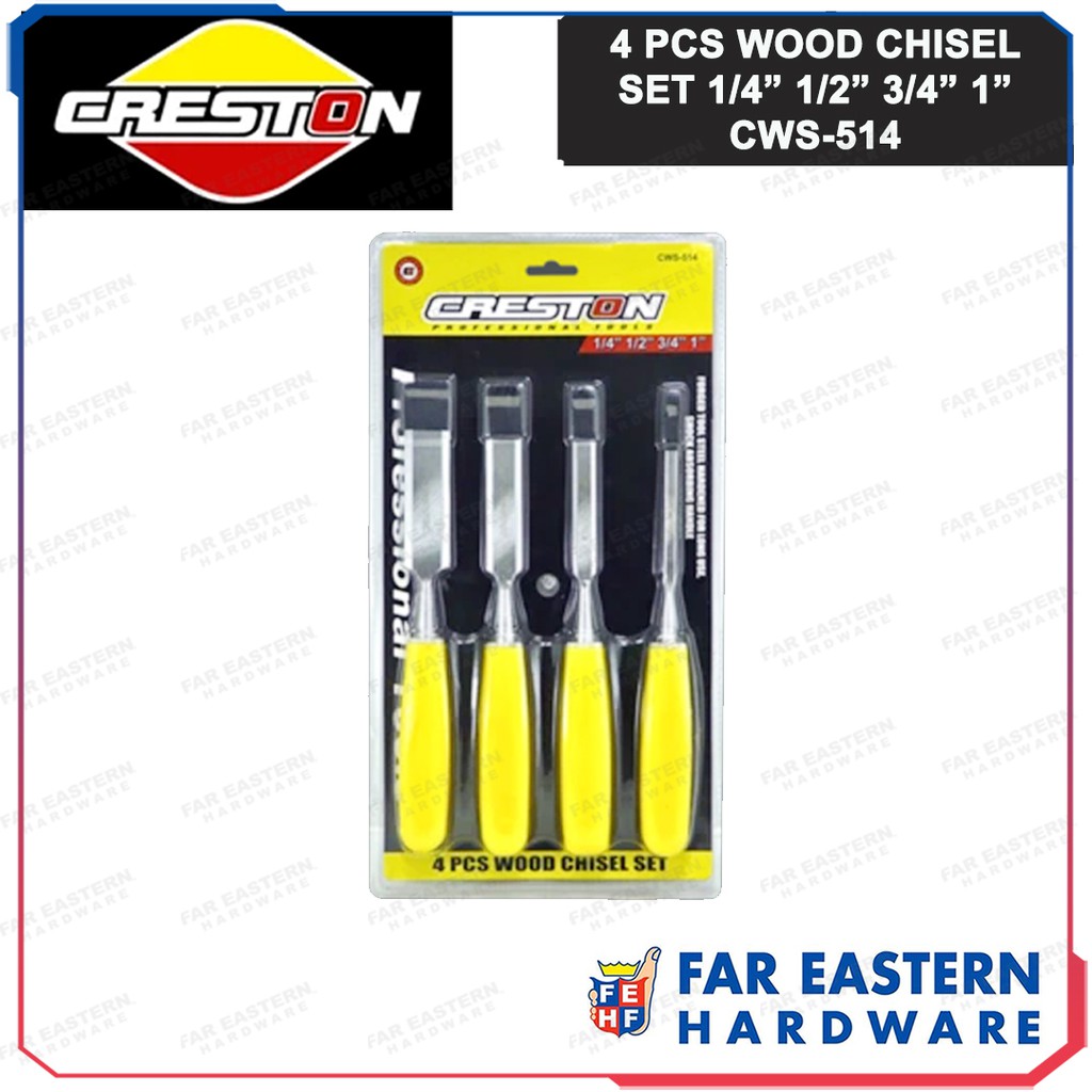 CRESTON Wood Chisel 4pcs Set CWS-514 CRHT | Shopee Philippines
