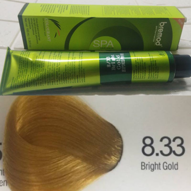 Bremod Hair color 8.33 (Bright gold) | Shopee Philippines