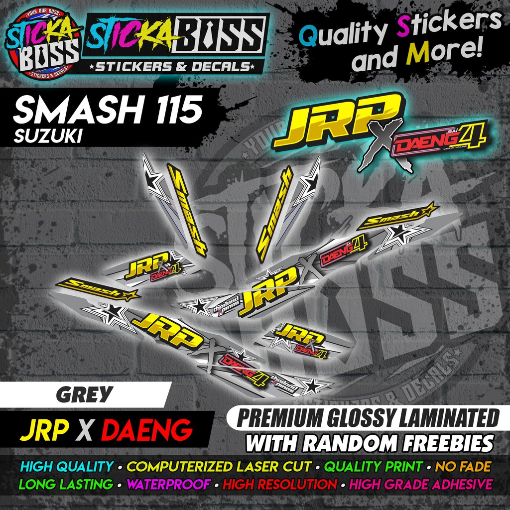 Suzuki Smash 115 (JRP x DAENG EDITION) GREY - Sticker Decals【PREMIUM ...